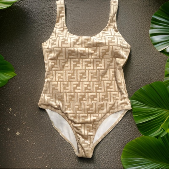 Swim | Nwt Tan Onepiece Swimsuit Bathing Suit Lined With Removeable ...